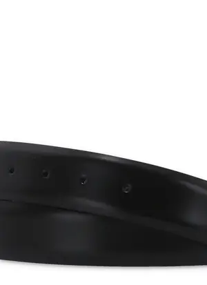 Orciani Square Buckle Leather Belt - Black