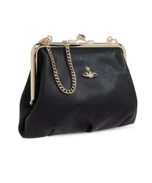 VIVIENNE WESTWOOD Logo Plaque Chained Tote Bag - Black