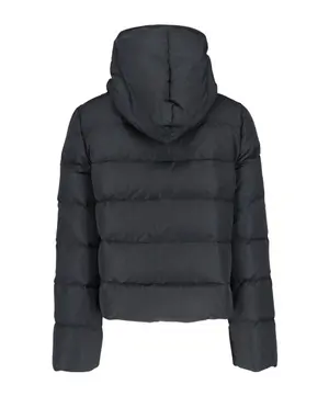 Rick Owens Down Zip-up Hooded Jacket - Black