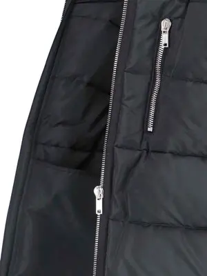 Rick Owens Down Zip-up Hooded Jacket - Black