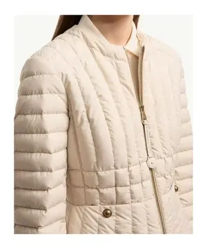 Moncler Menthe Vertical-quilted Short Down Jacket