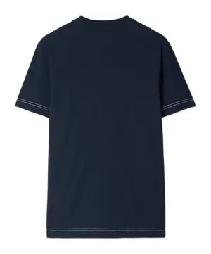 Burberry Contrast-stitching Cotton T-shirt - Black