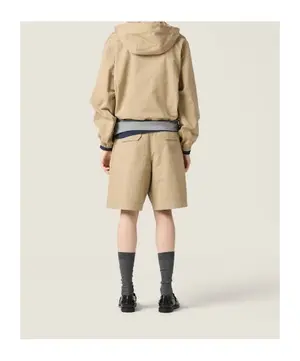 Miu Miu Ripstop Blouson Anorak Jacket With Drawstring Hood