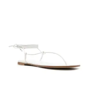 GIANVITO ROSSI Strappy Round Toe Flat Sandals