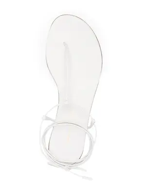 GIANVITO ROSSI Strappy Round Toe Flat Sandals