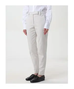 Brunello Cucinelli Cigarette Trousers - White