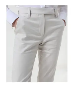 Brunello Cucinelli Cigarette Trousers - White