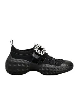 ROGER VIVIER Viv' Run Light Sneakers With Crystal Buckle