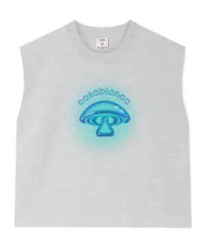 Casablanca Airbrush Mushroom Sleeveless T-shirt - Grey