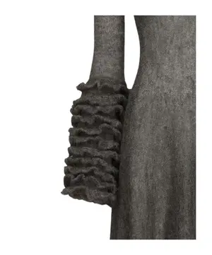 Alaïa Frilled Mohair Knit Midi Dress