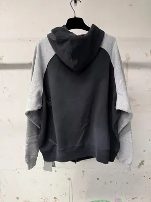 Balenciaga Oversized Zip-up Hoodie - Black