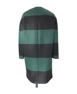 Max Mara Striped Coat - Green