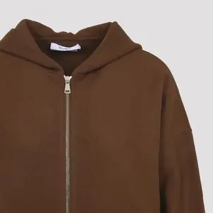 Max Mara Wool Zip-up Hoodie - Brown