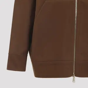 Max Mara Wool Zip-up Hoodie - Brown