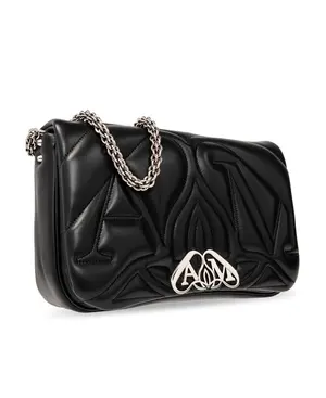 Alexander McQueen The Seal Quilted Shoulder Bag - Black