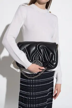 Alexander McQueen The Seal Quilted Shoulder Bag - Black