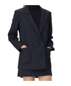 A.p.c. Double-breasted Suit Jacket With Lapels And Pockets