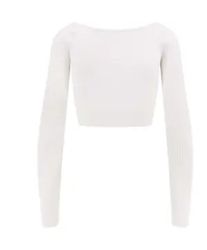 DIESEL® Ribbed Knit Off-the-shoulder Cropped Top