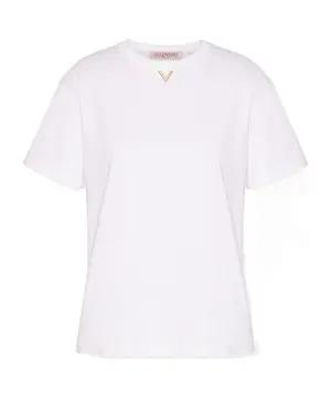 Valentino Garavani Vlogo Plaque Crewneck T-shirt