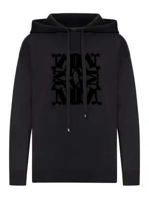 Max Mara Drawstring Knitted Hoodie - Black