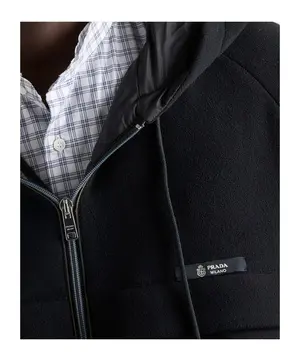Prada Zip-up Hooded Jacket - Black