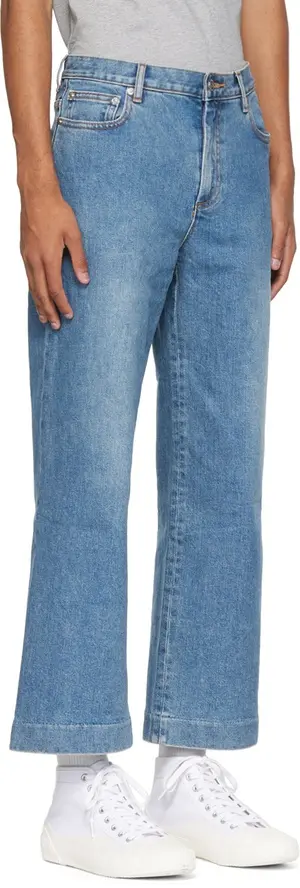 A.p.c. Cropped Sailor Jeans - Blue