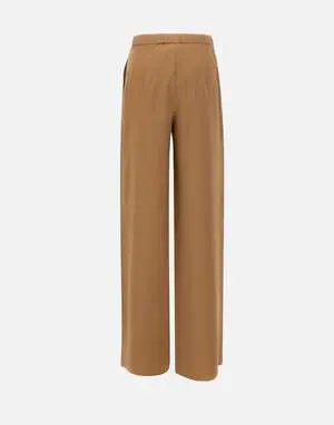 Max Mara Wide Leg Trousers With Drawstring Waist - Brown