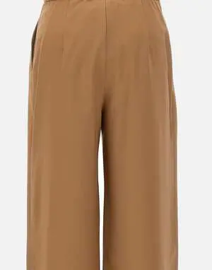 Max Mara Wide Leg Trousers With Drawstring Waist - Brown