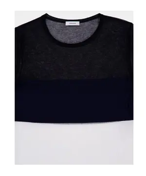 FERRAGAMO Panelled Crewneck T-shirt - Black