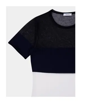 FERRAGAMO Panelled Crewneck T-shirt - Black