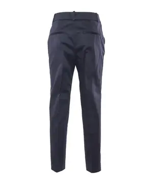 Peserico Slim Fit Trousers With Pleats And Rear Pocket