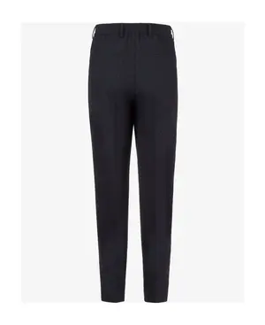 Fendi Straight-leg Tailored Pants With Ff Stripes Jacquard - Blue