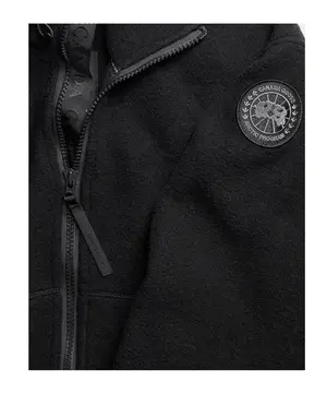 Canada Goose Zip Up Fleece Hooded Jacket - Black