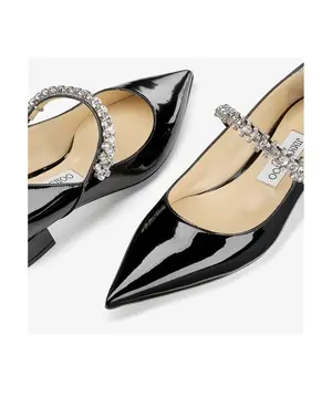 JIMMY CHOO Bing Embellished Pointed-toe Flats