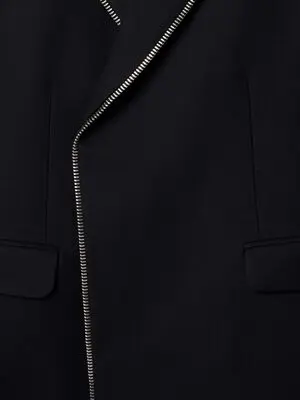 Off-White Zip Trim Long-sleeved Blazer