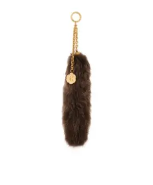 Chloé Charm With Signature Engraving - Dark Brown