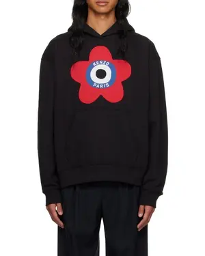 Kenzo Logo Embroidered Drop Shoulder Hoodie