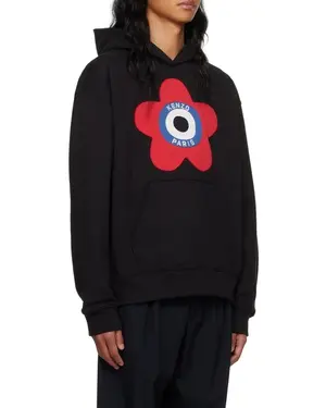 Kenzo Logo Embroidered Drop Shoulder Hoodie