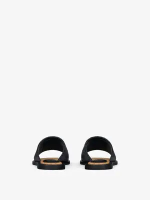 Givenchy 4g Liquid Flat Mules In Raffia