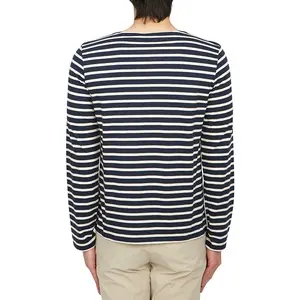 Saint James Striped Graphic T-shirt - Black