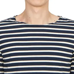 Saint James Striped Graphic T-shirt - Black