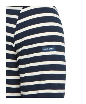 Saint James Striped Graphic T-shirt - Black