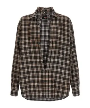 Dsquared2 Long-sleeved Checked Shirt - Black