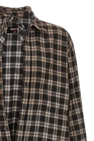 Dsquared2 Long-sleeved Checked Shirt - Black