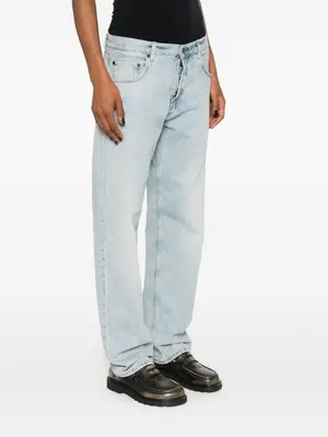Miu Miu Logo Patch Straight-leg Jeans