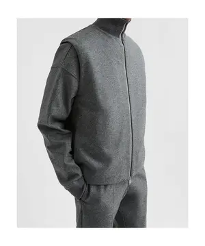 JIL SANDER Melton Padded Vest - Ash Grey
