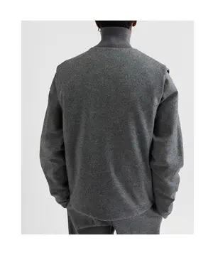 JIL SANDER Melton Padded Vest - Ash Grey