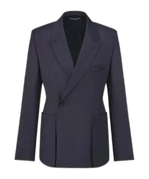 Dior Button Detailed Long-sleeved Jacket - Navy Blue