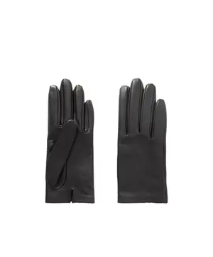 THE ROW Lorella Leather Gloves - Black