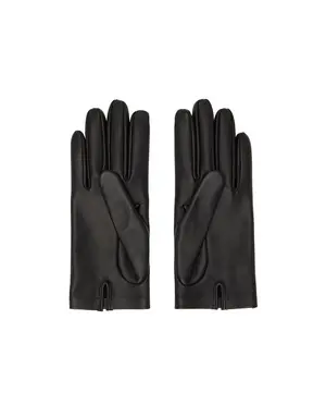 THE ROW Lorella Leather Gloves - Black